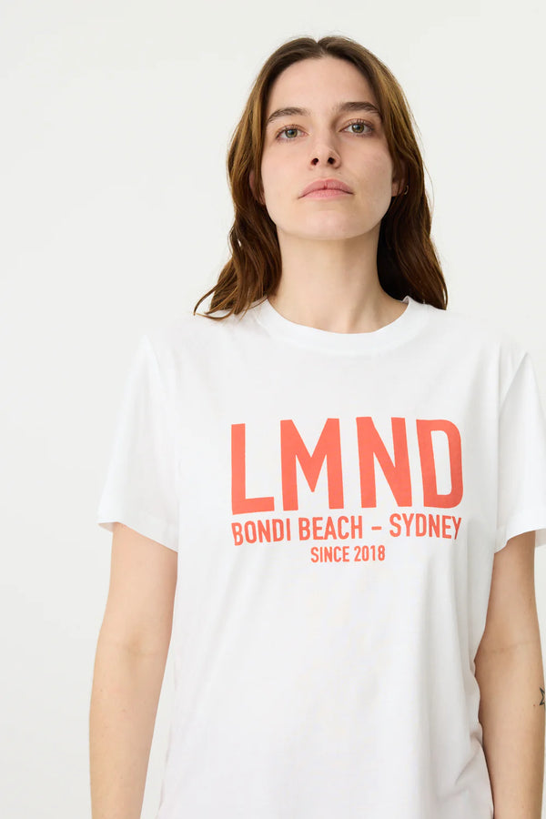 LMND T-shirt - White/Solar - OAK + BAY