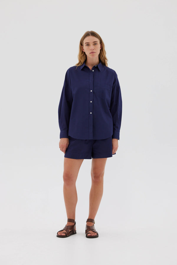 LMND Chiara Shirt Classic - Navy - OAK + BAY