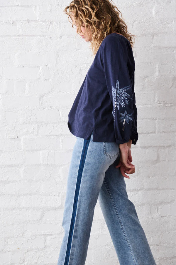 Kireina Kimbery Top - Navy - OAK + BAY